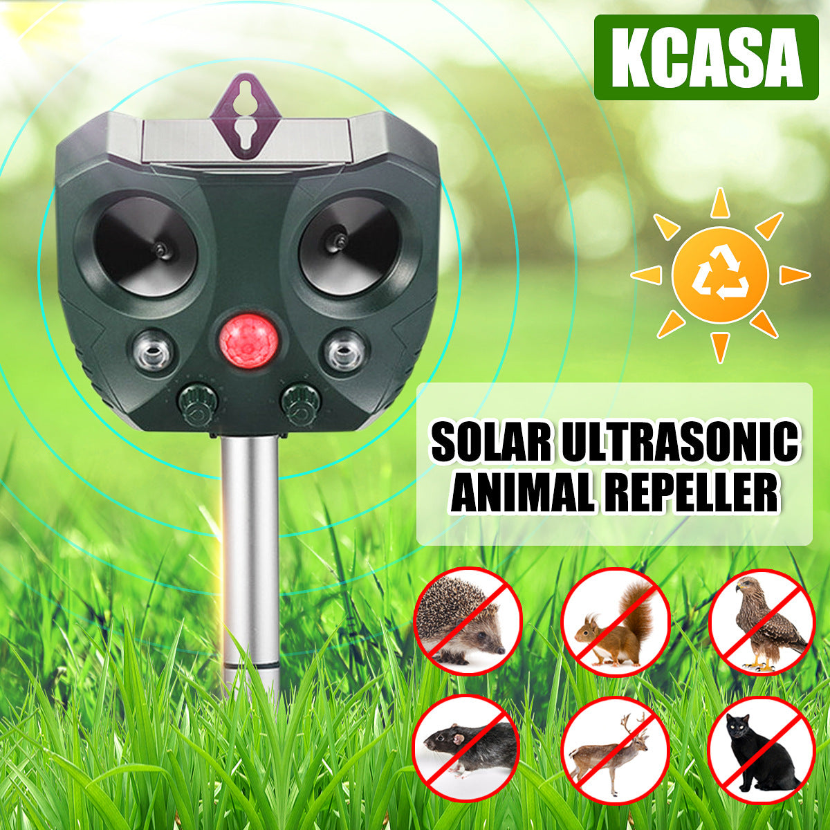 Ultrasonic Bird and Pest Repeller Solar Powered - Long Range – BckMall