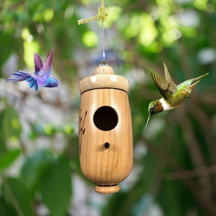 Wooden Hummingbird House-Gift for Nature Lovers – BckMall